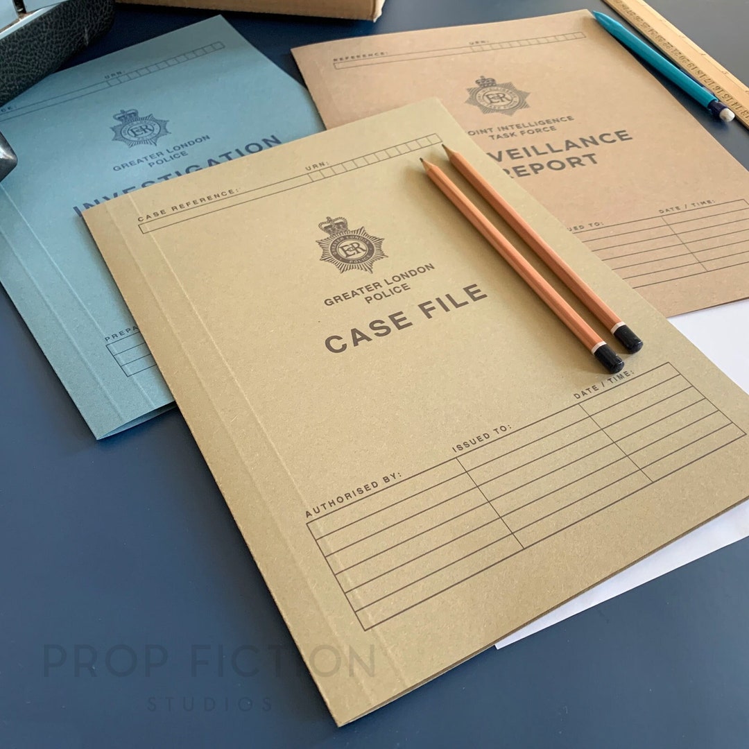 Movie Prop Detective Investigation Cosplay Files / 3 X Display Report ...