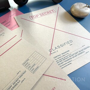 Movie Prop Secret Agent Mission Intelligence Files / 4 X Cosplay Top ...