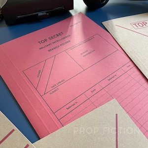 Movie Prop Secret Agent Mission Intelligence Files / 4 X Cosplay Top ...