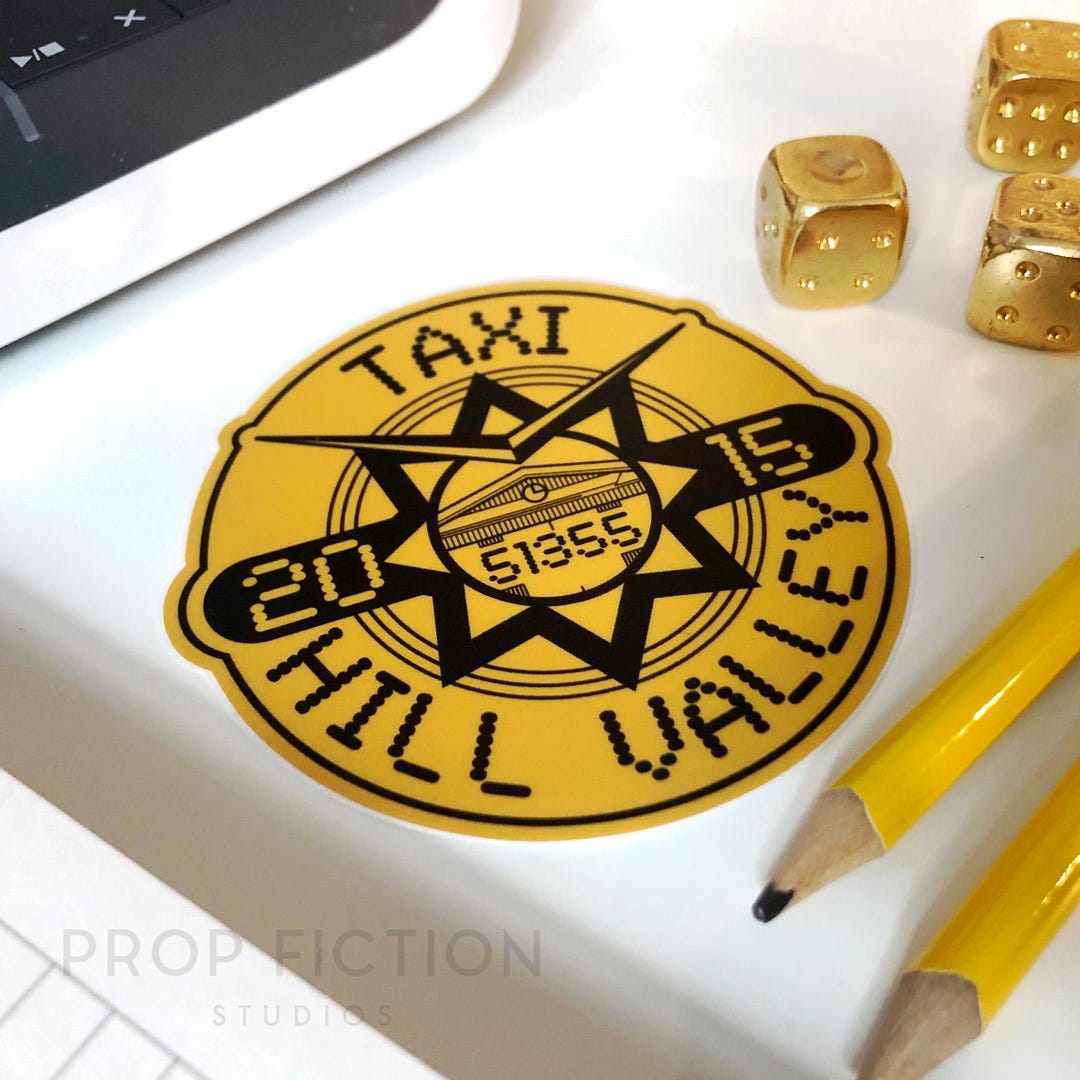 Cosplay Display Sticker: Prop Hill Valley Taxi Set Dressing / BTTF II ...