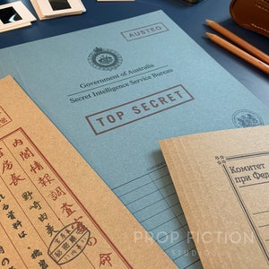 Movie Prop Special Agent Intelligence Files / 5 X Cosplay Top Secret ...
