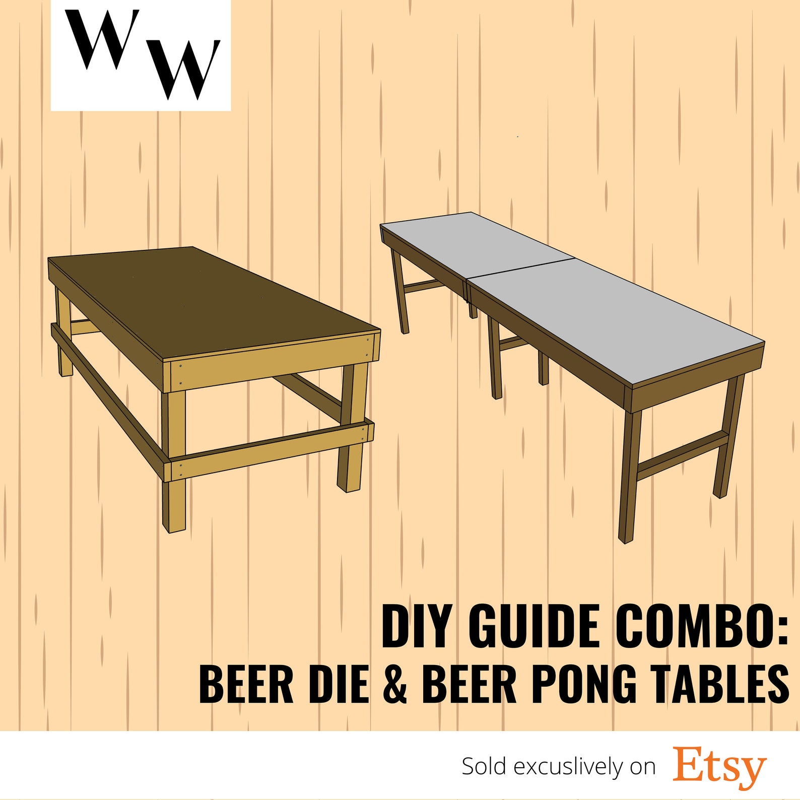 Beer Game Table Design Combination: Beer Die & Beer Pong, DIY Guide ...