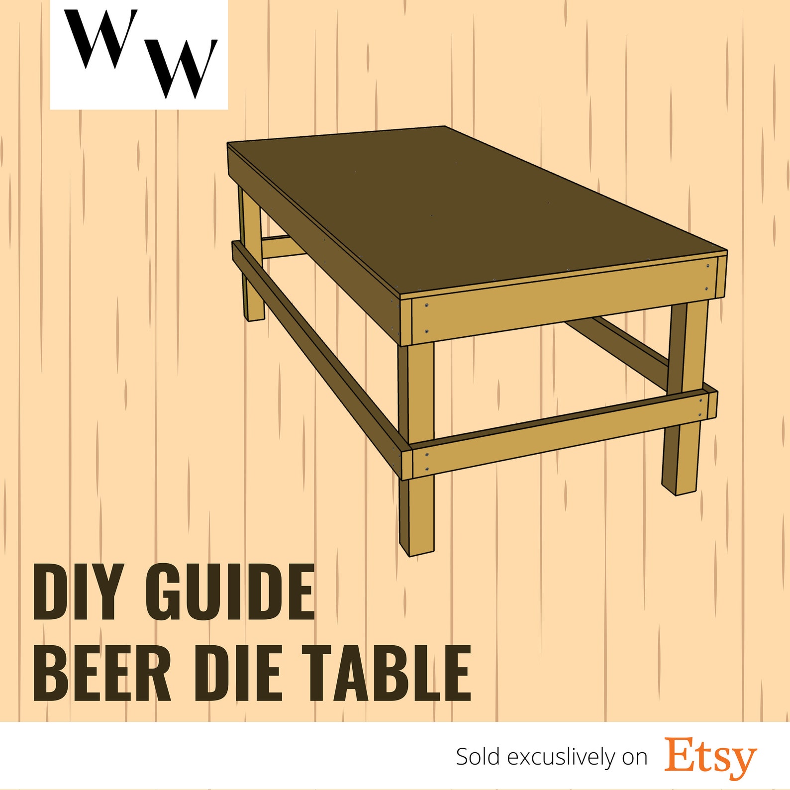 Beer Die, Beer Games, Outside Table Plans DIY - PDF File Instant ...