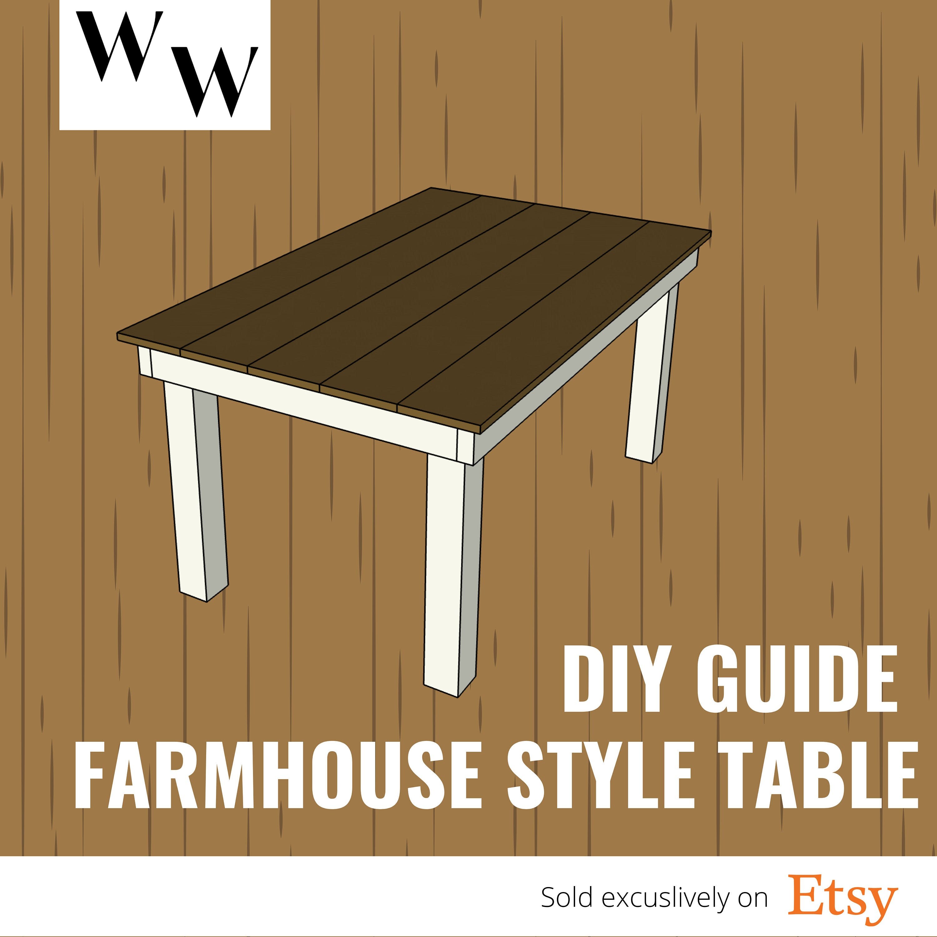 Farmhouse Style, Simple Outdoor Table, DIY Guide - PDF File Instant ...