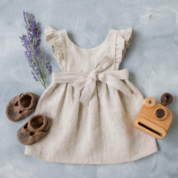 Linen Baby Dress - Etsy