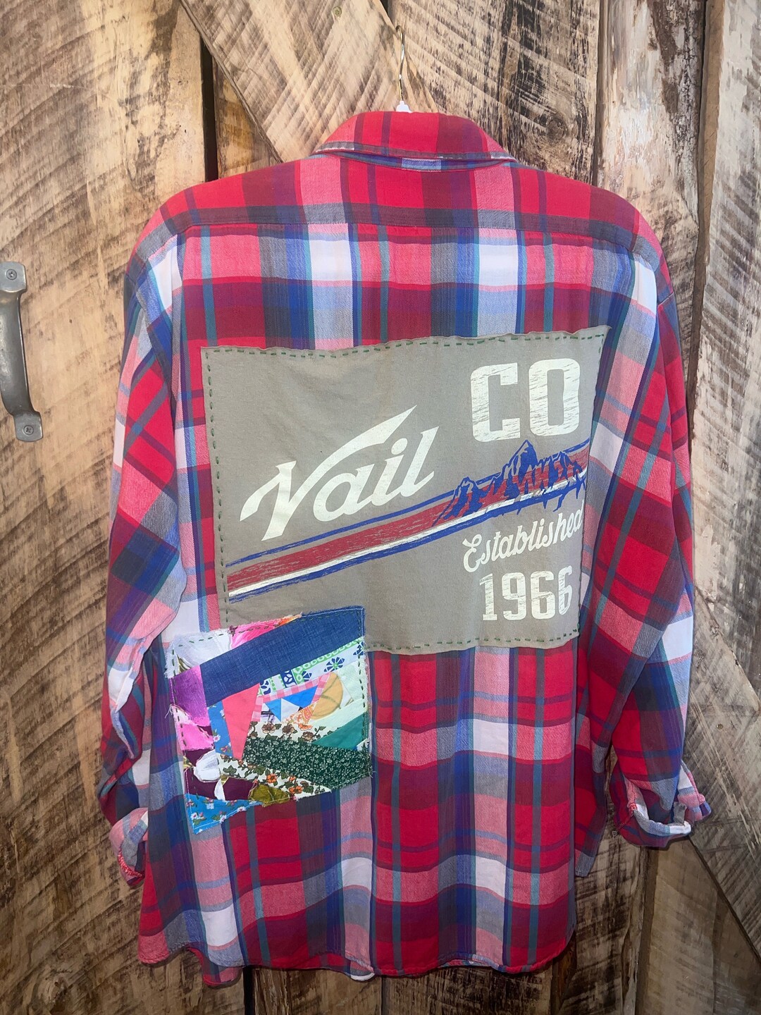 Upcycled Vintage XL Flannel Shirt Travel Collection Vail Colorado ...