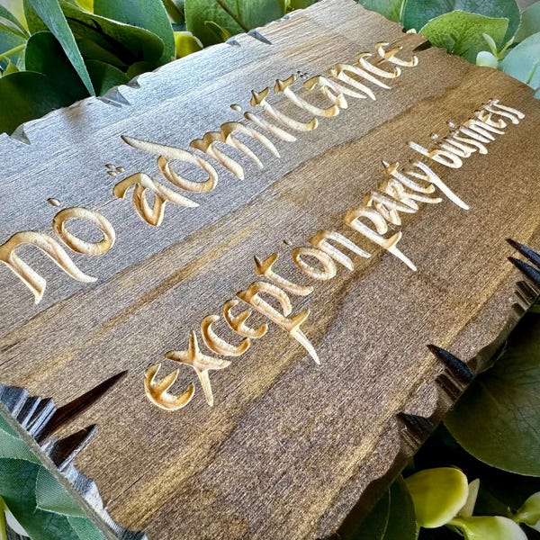 Sign No Admittance Except on Party Business - Etsy