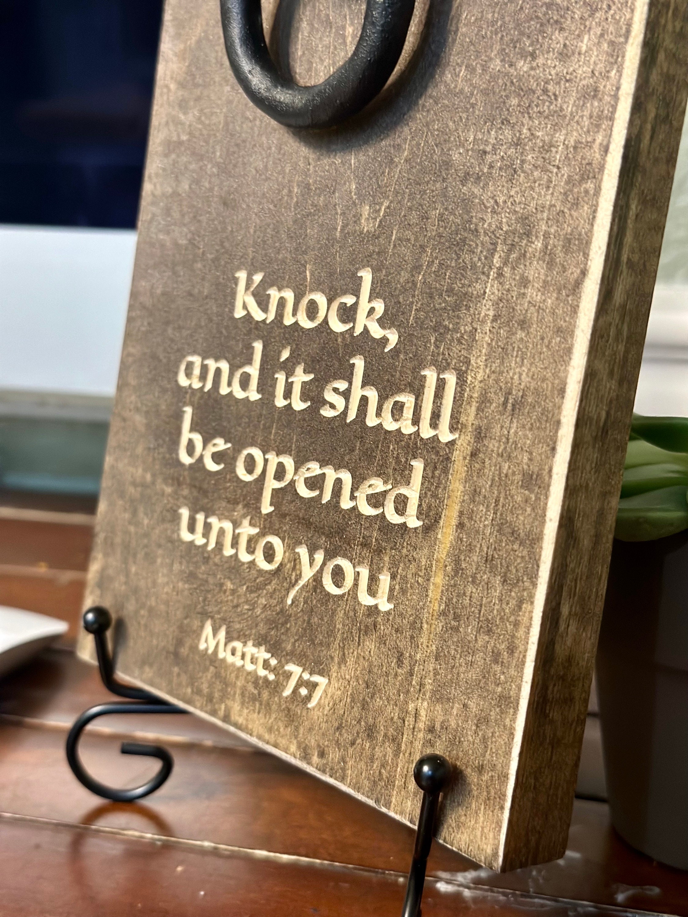 Rustic Wooden Farmhouse Bible Faith Christ Desk Sign Home Decor for ...