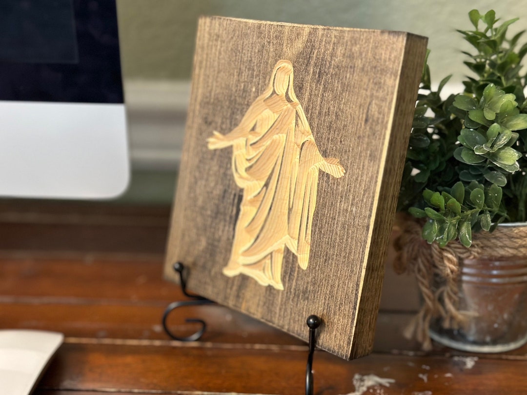 LDS Christus Desk Sign | Church of Jesus Christ Rustic Farmhouse ...