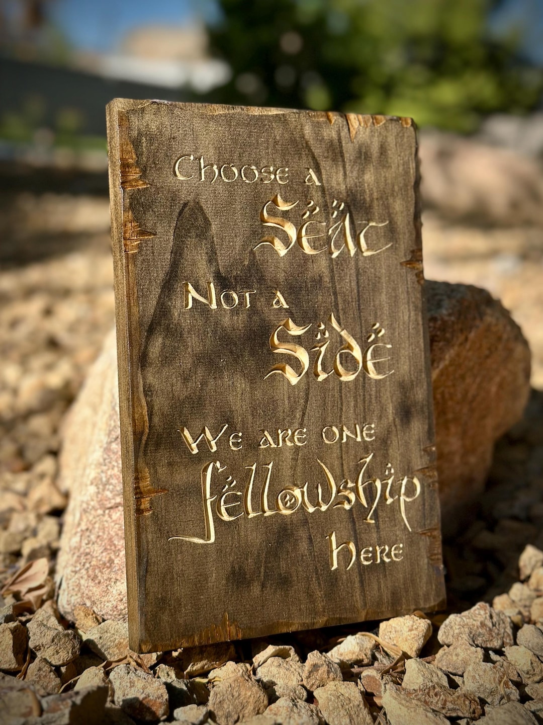 Choose A Seat Not A Side We Are One Fellowship Sign With Decorative ...