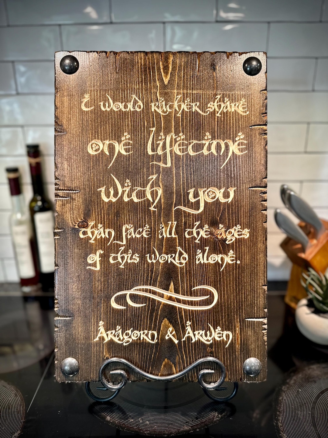 LOTR I Would Rather Share One Lifetime With You Personalized Rustic ...