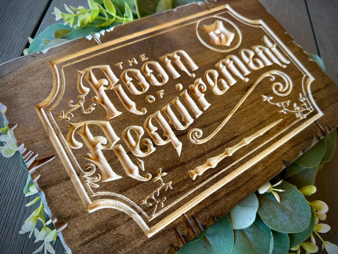 The Room of Requirement Sign Engraved Rustic Wood Sign Best Gift for ...