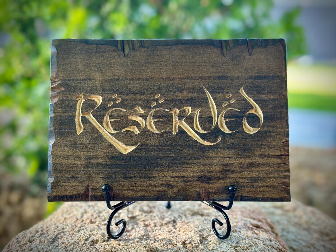 Engraved Rustic Wood Reserved Sign: Wedding Table Decor - Etsy