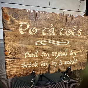 Engraved Wood 'potatoes' Sign: Fantasy Kitchen Decor - Etsy