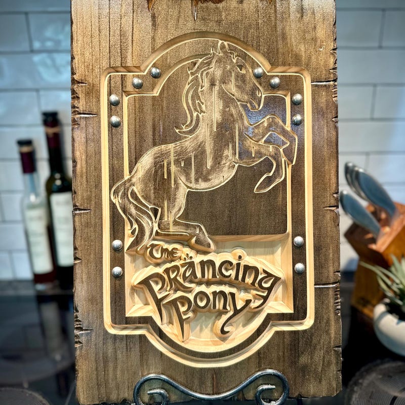 The Prancing Pony Sign Wood - Etsy