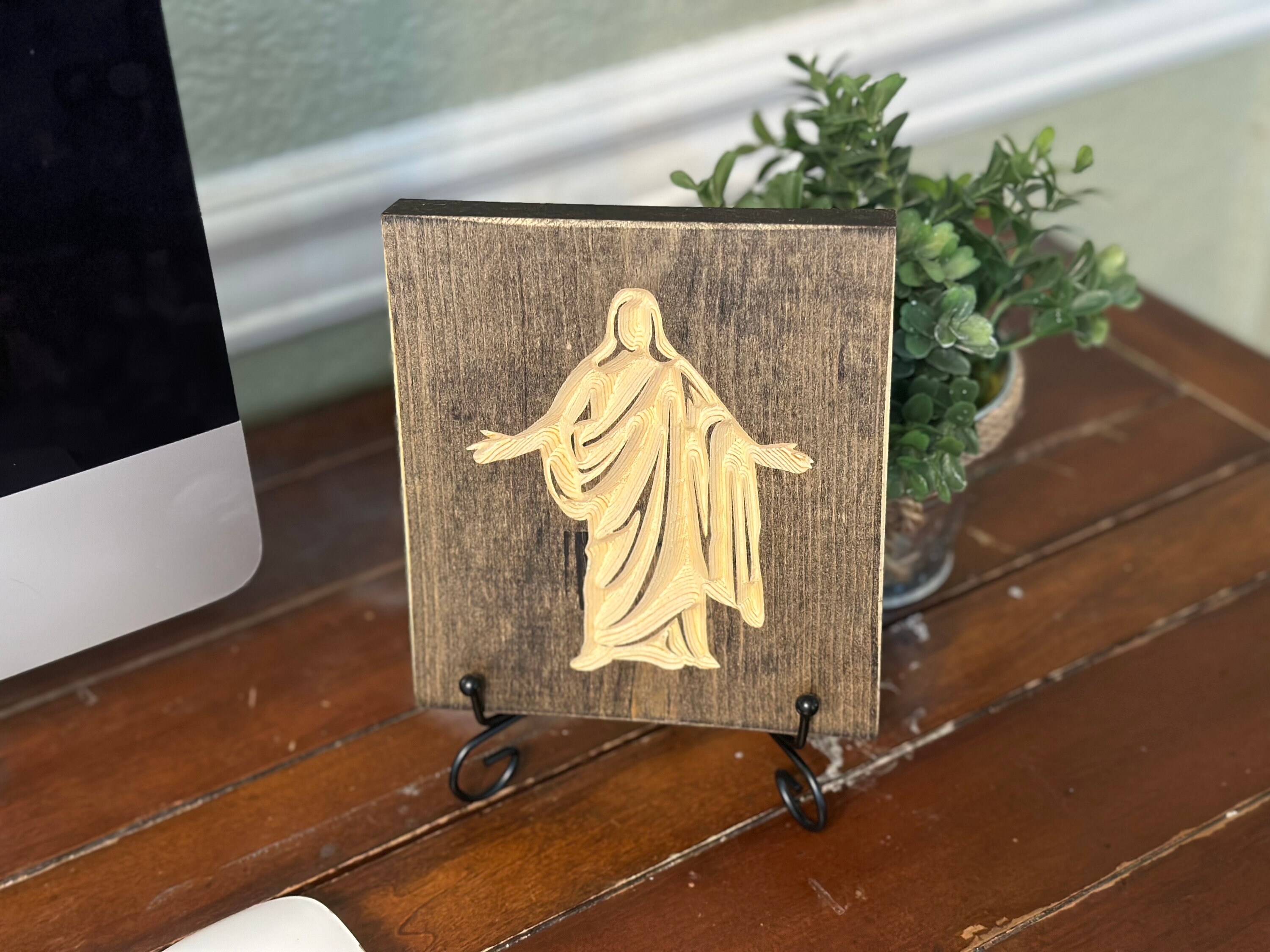 LDS Christus Desk Sign Church of Jesus Christ Rustic Farmhouse ...