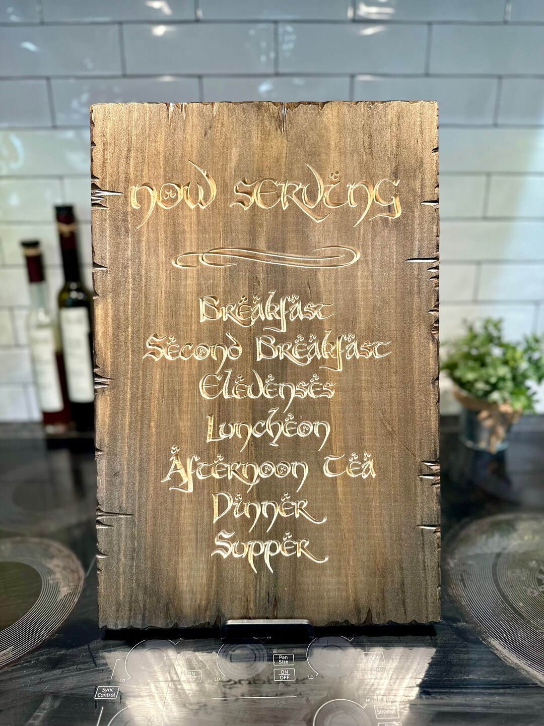 Engraved Rustic Wood 'now Serving' Sign: Wedding and Kitchen Decor - Etsy