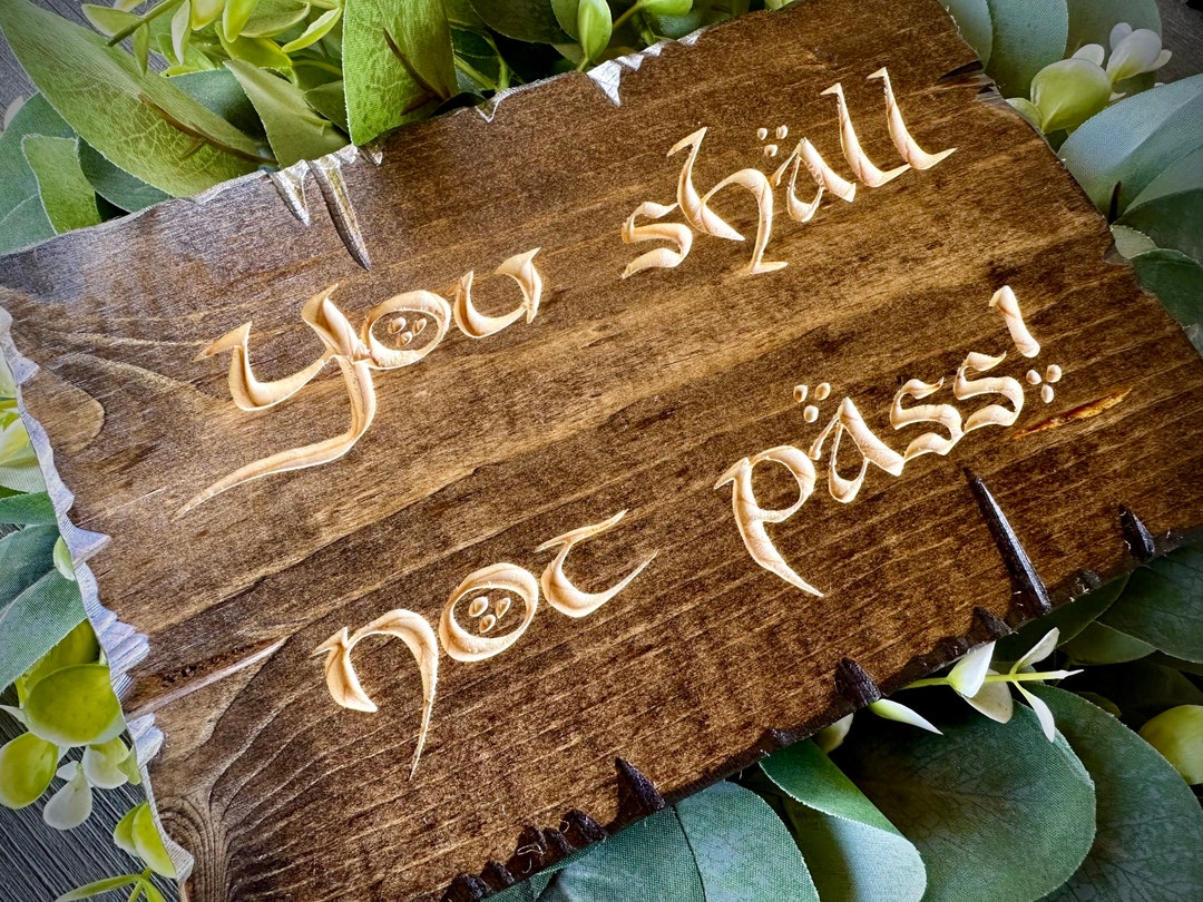 Engraved Rustic Wood Sign: You Shall Not ‘enter’ - Fantasy Wedding ...