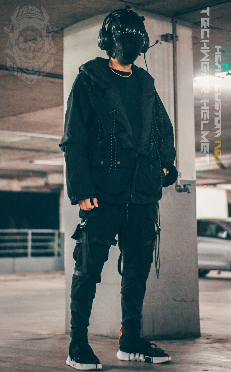 Cyberpunk Helmet: Custom Techwear Head Guard - Etsy