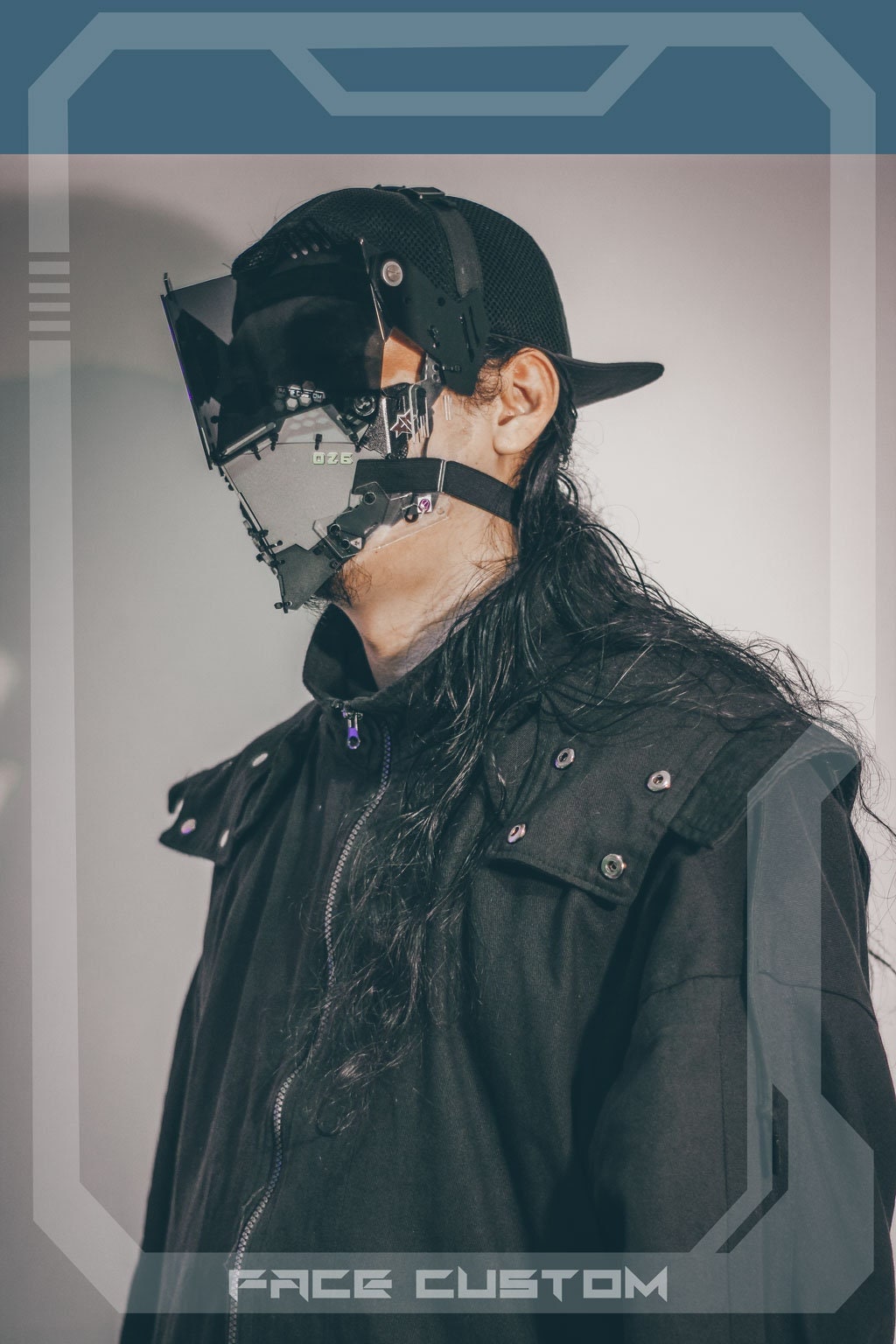 Half Visor Cyberpunk Mask MK.26 Design by Gins - Etsy