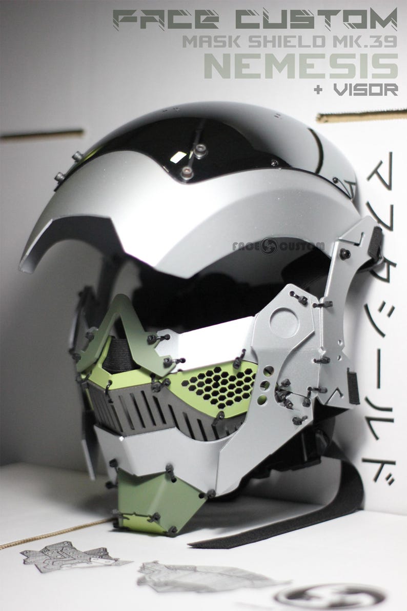 Cyberpunk Mask Design by Gins MK 39 "nemesis"+visor - Etsy UK