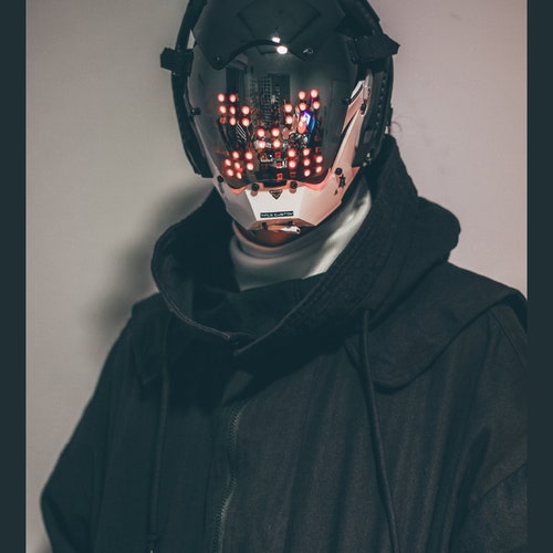 Cyberpunk Mask Rave Mask Masquerade Mask Techwear Mask - Etsy