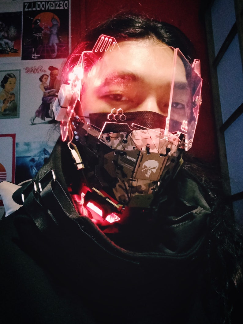Half Visor Cyberpunk Mask Design by Gins - Etsy