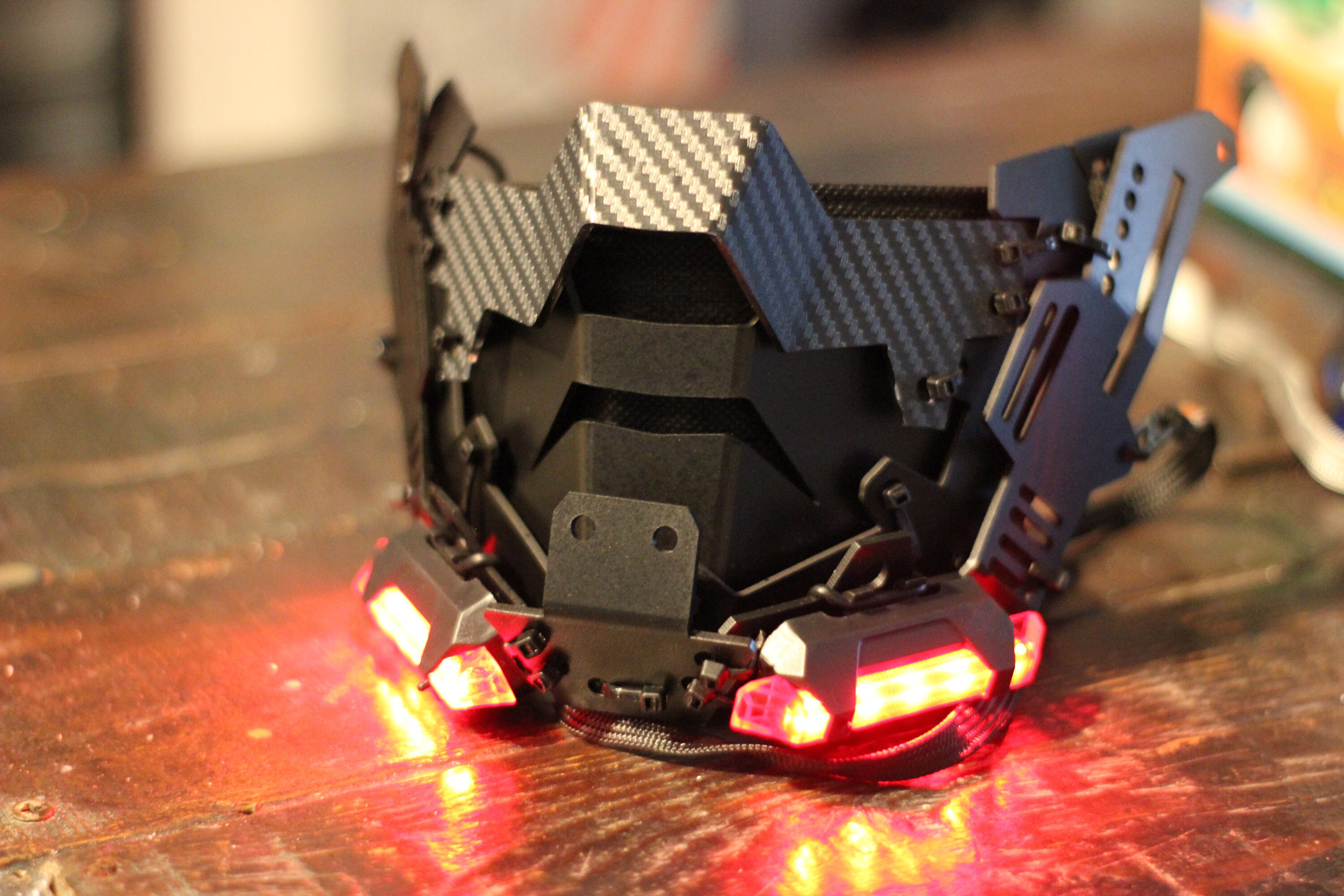 Cyberpunk mask Techwear mask LED Light Design By Gins MK. 10 | Etsy