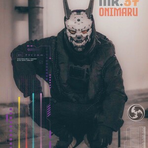 Cyberpunk Mask Design by Gins MK. 37 "onimaru" - Etsy
