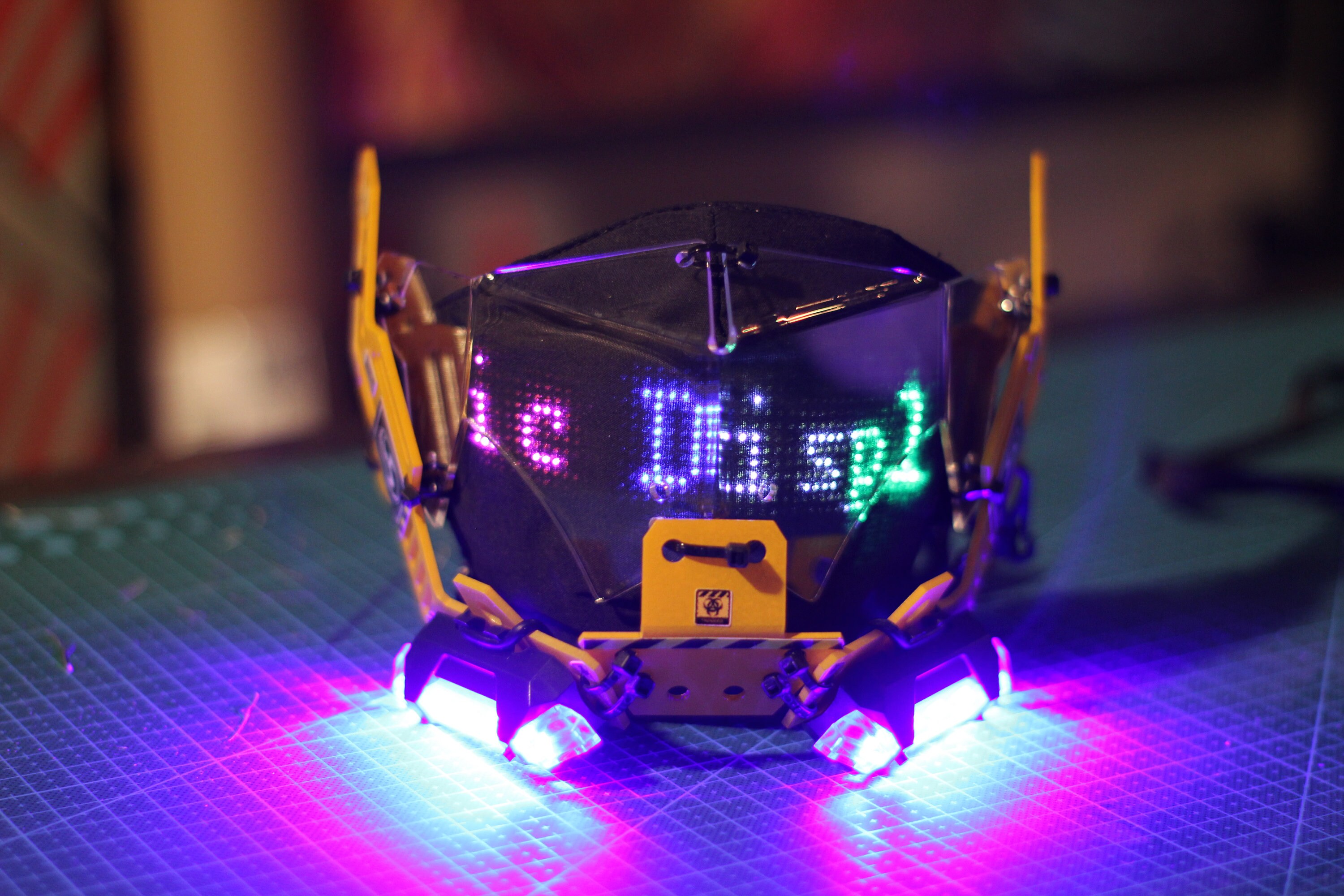 Cyberpunk mask Techwear mask Knight LED | Etsy