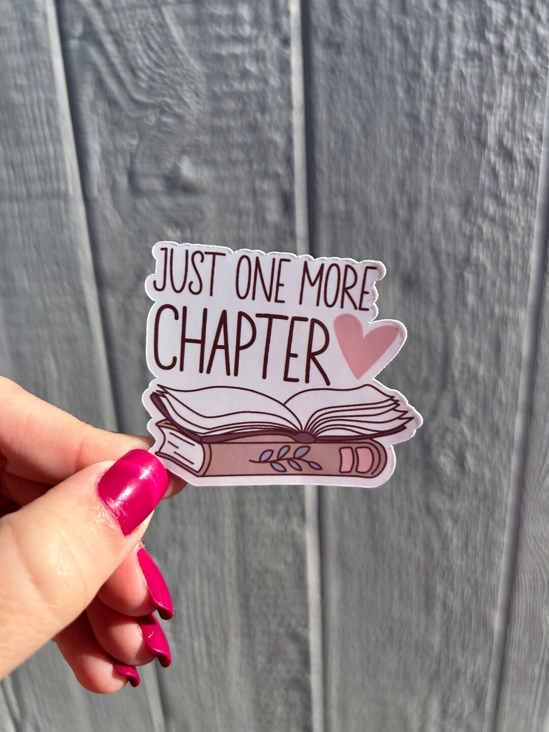 Just One More Chapter, Book Stickers, Kindle Stickers, Cute Sticker ...