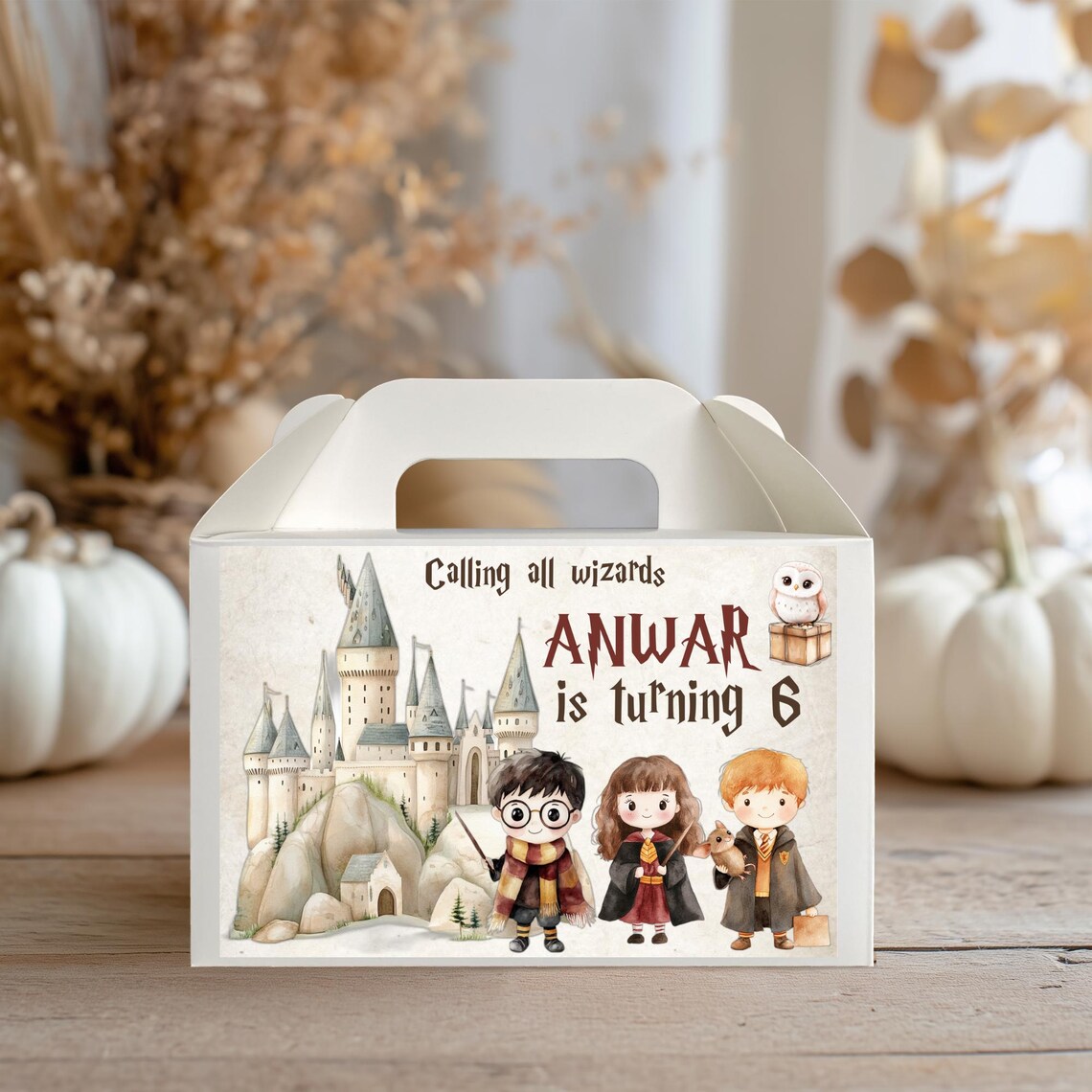 Harry Potter Inspired Gable Box Template | Wizard Party Favor ...