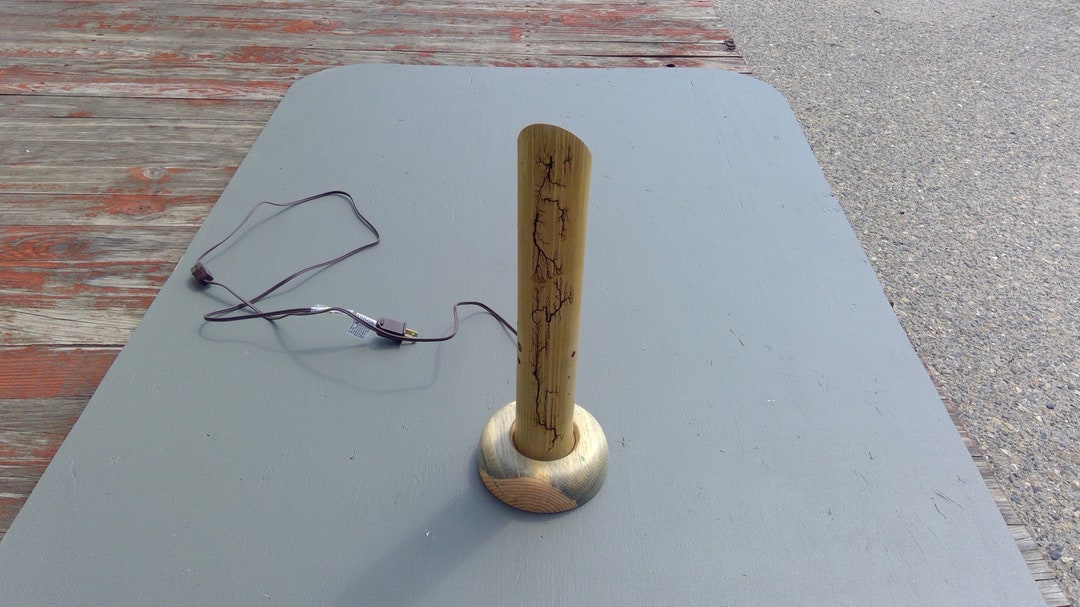 Bamboo Light – W/ Blue Pine Base - Etsy