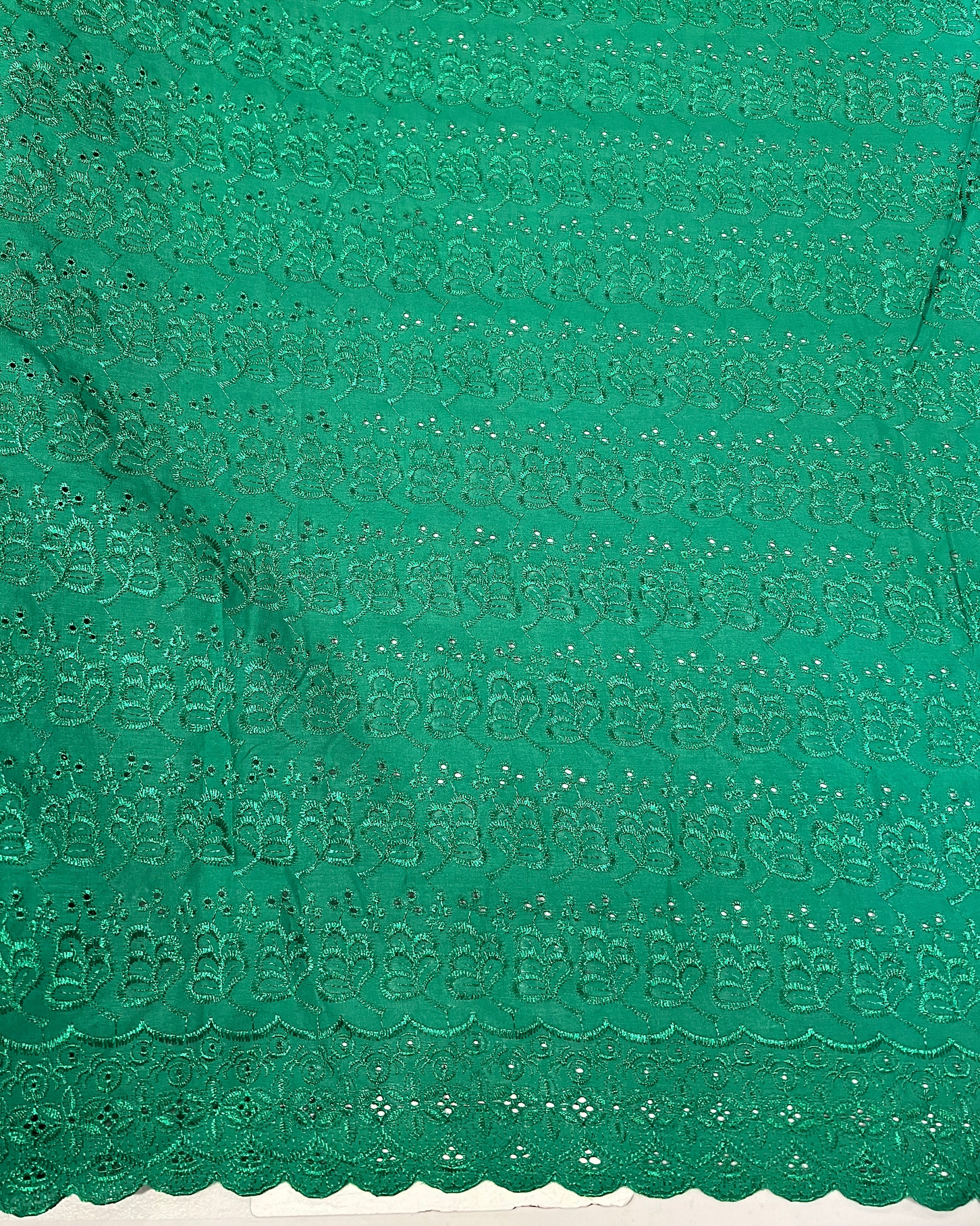 Kelly Green Cotton Eyelet Embroidery Fabric 44” Width Sold by the Yard ...