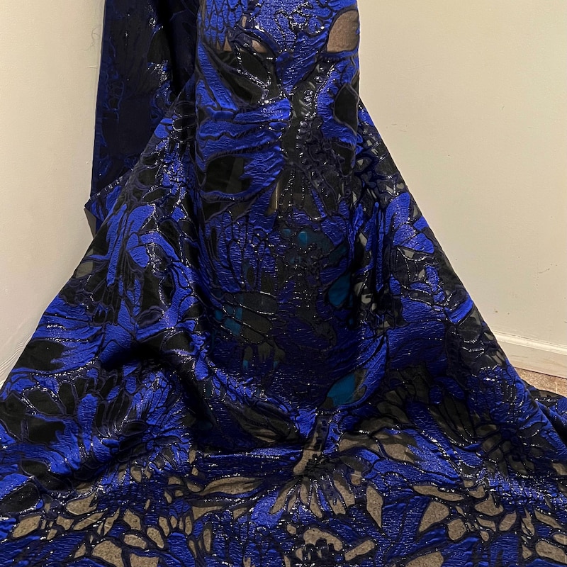 Blue Brocade - Etsy