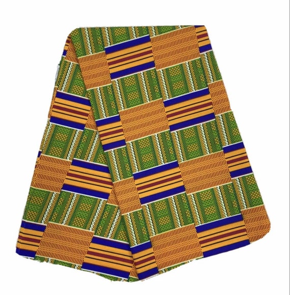 Kenta African print poly cotton fabric 45 width sold by the | Etsy