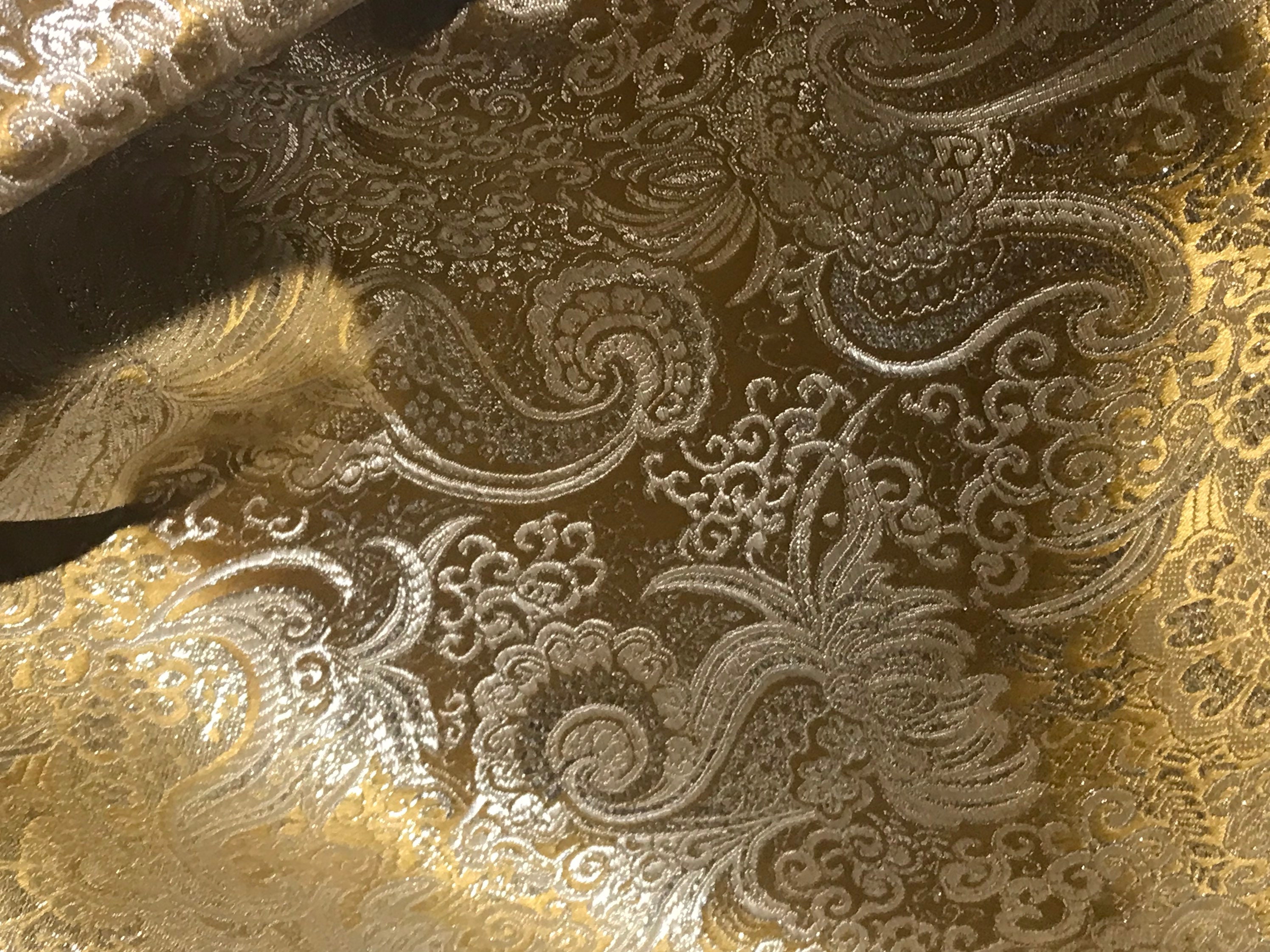 Lt Brown Silver Paisley Brocade Fabric 60 Width Sold by the - Etsy