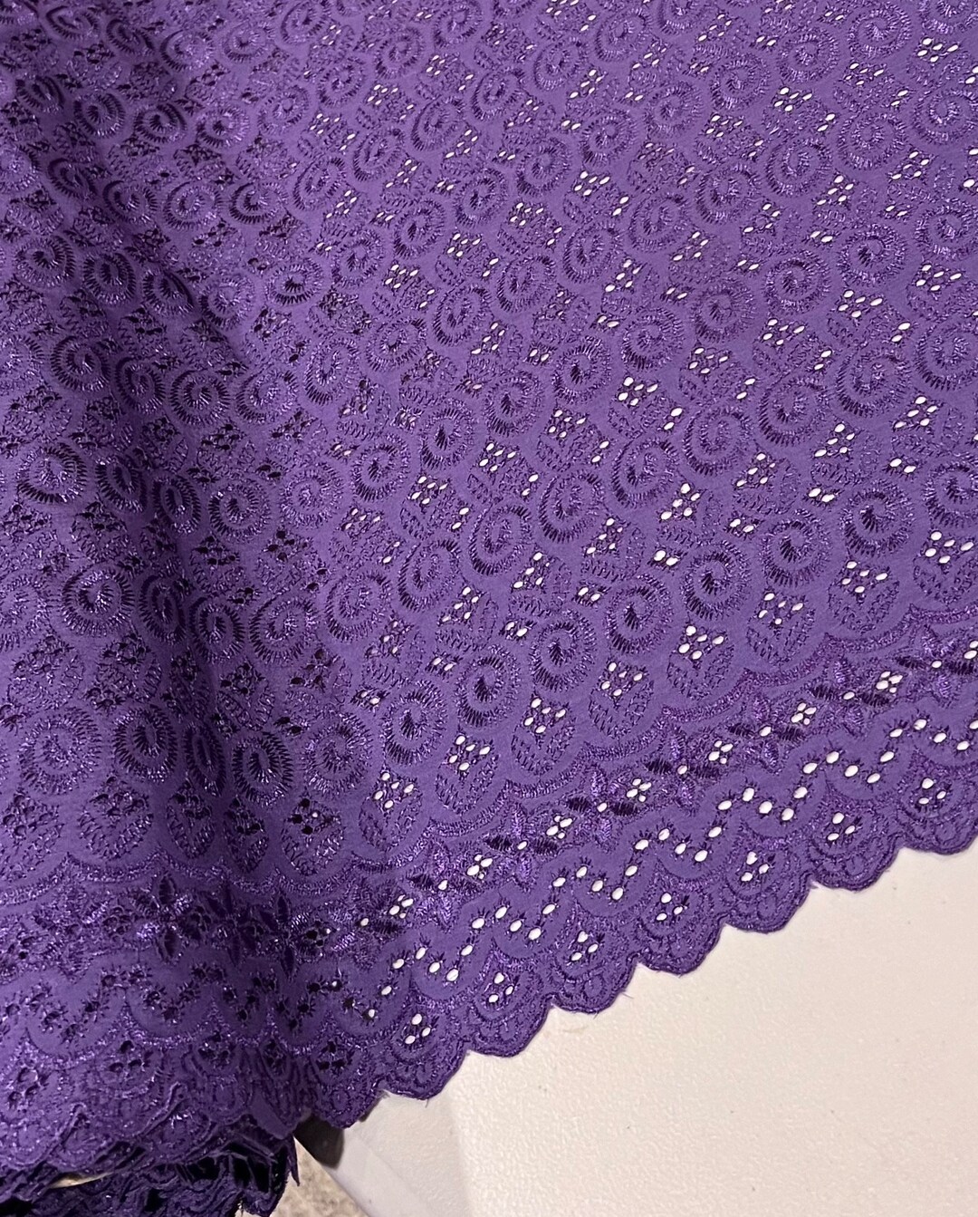 Purple Cotton Eyelet Embroidery Fabric 44” Width Sold by the Yard - Etsy