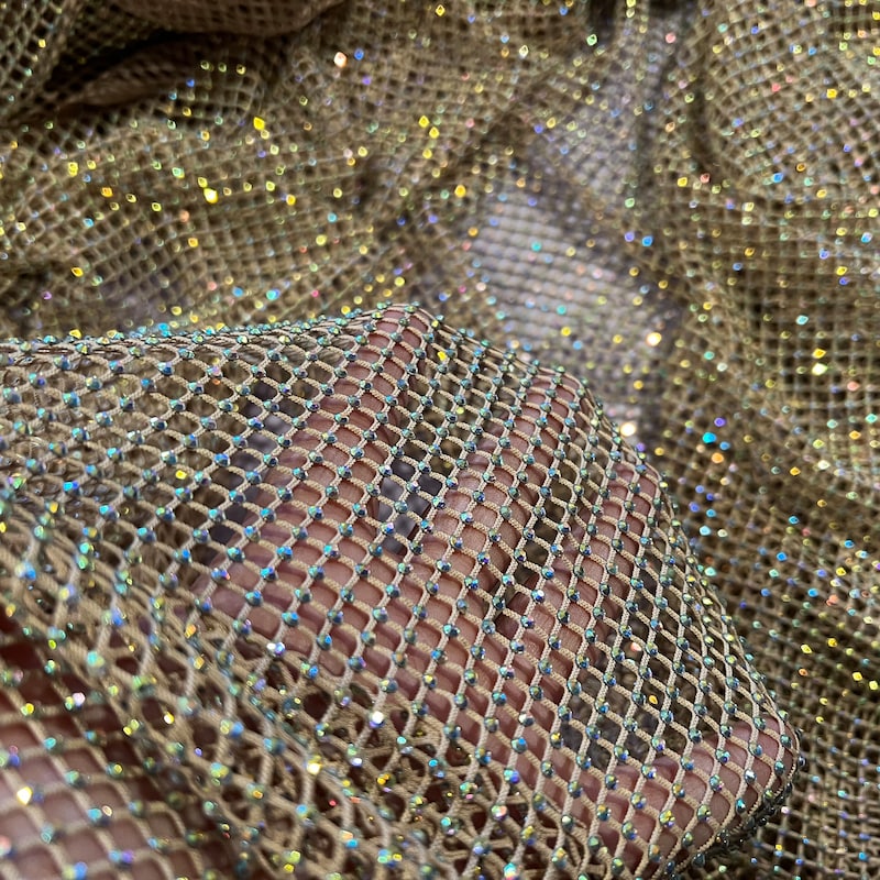 Rhinestone Mesh - Etsy