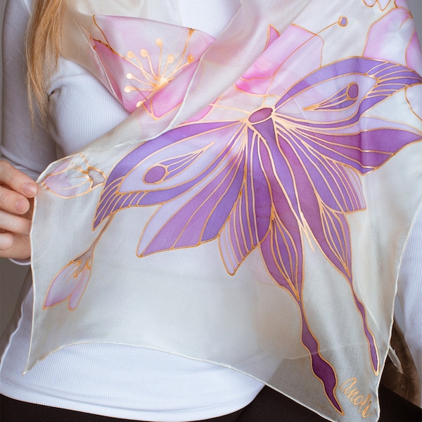 Butterfly Silk Scarf - Etsy