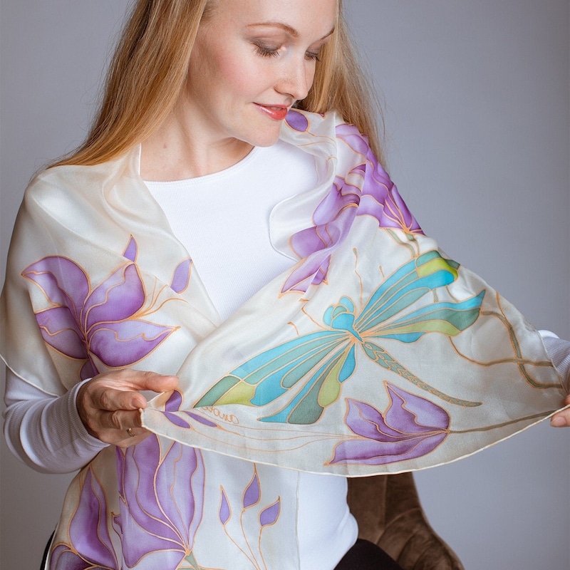 Handmade Silk Scarf - Etsy