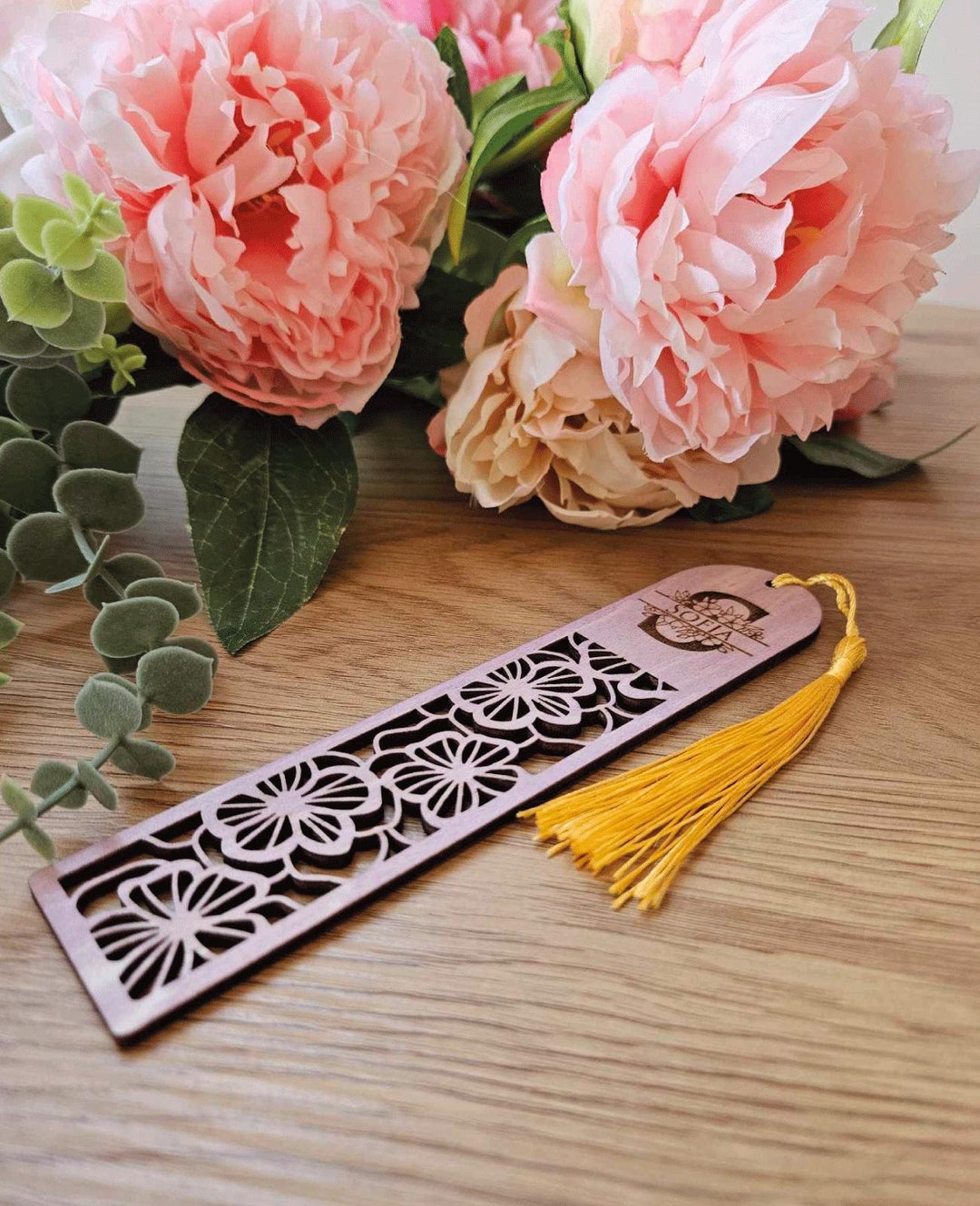 Custom Wood Bookmarks With Tassel, Personalized Wooden Bookmark, Unique ...