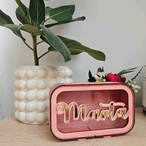 Personalized Money Bank, Custom Piggy Bank, Wooden Kids Money Box With ...