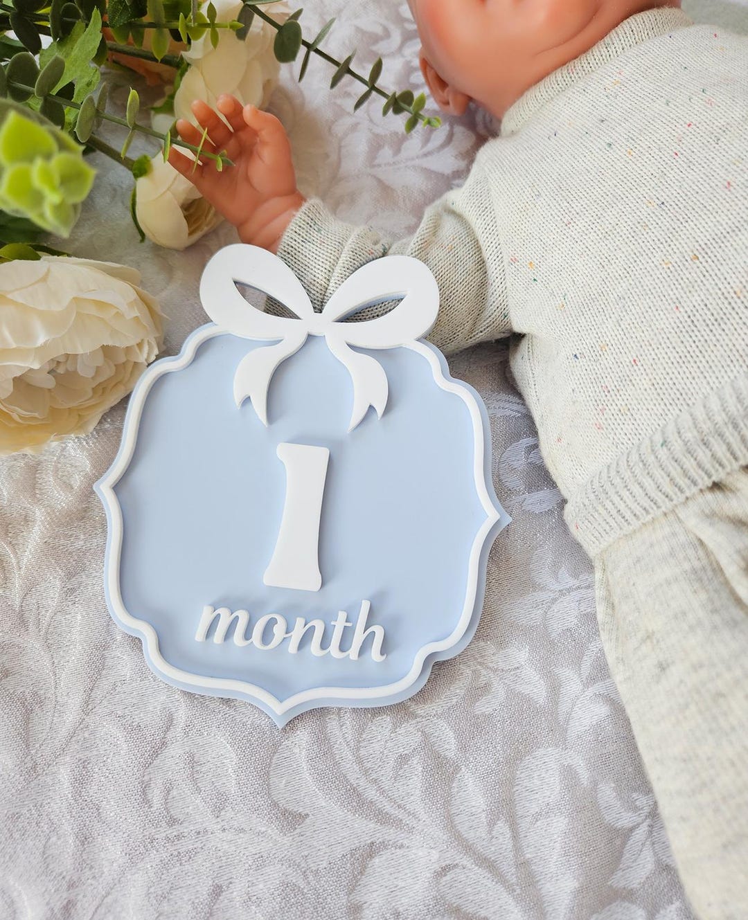 Acrylic Baby Monthly Milestone Marker, 1-12 Month Baby Milestone Cards ...
