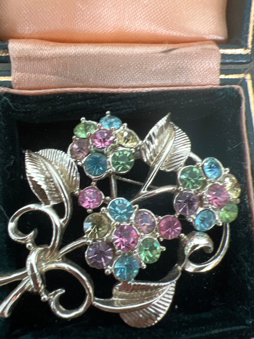 Stunning Metal and Paste Brooch - Etsy