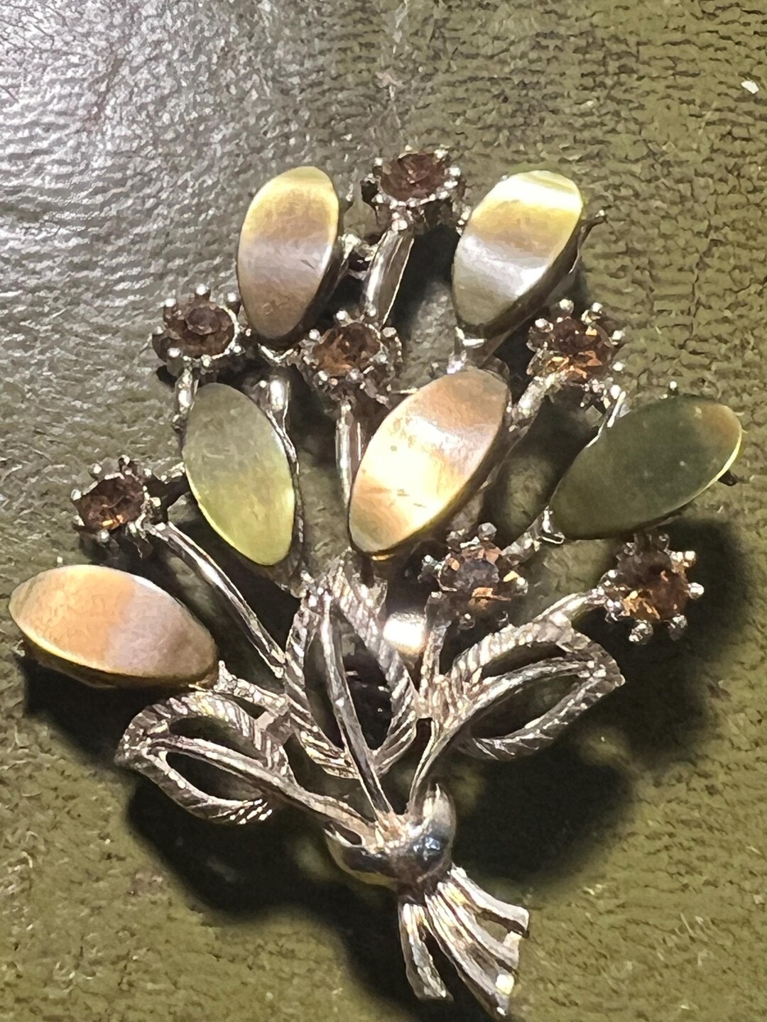 Large Metal and Enamel Brouch - Etsy