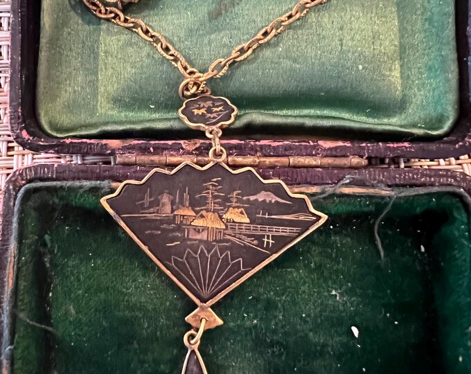 SOLD Vistunning Siam Metal and Enamel Vintage Pendant - Etsy