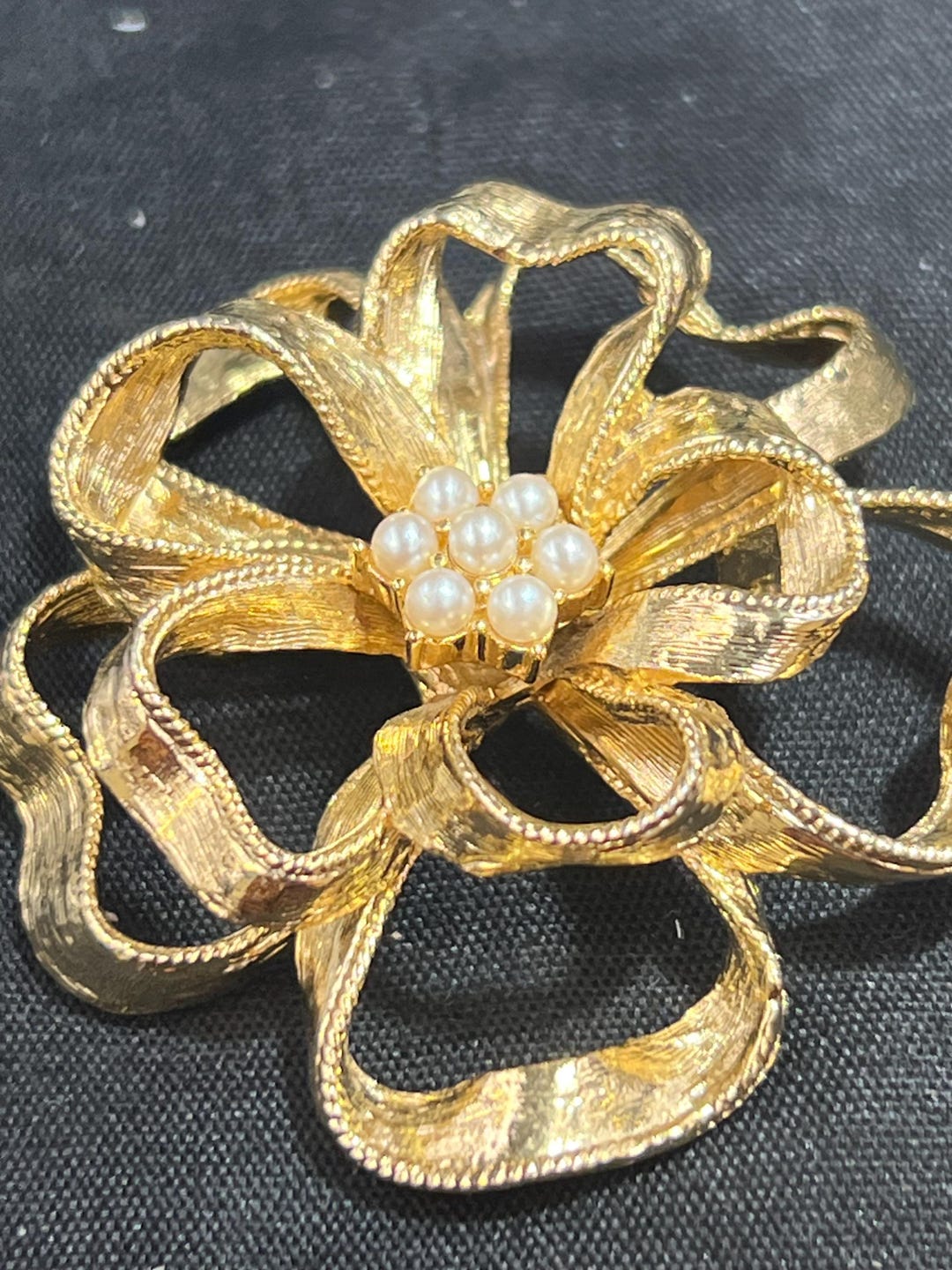 Gold Metal and Faux Pearl - Etsy