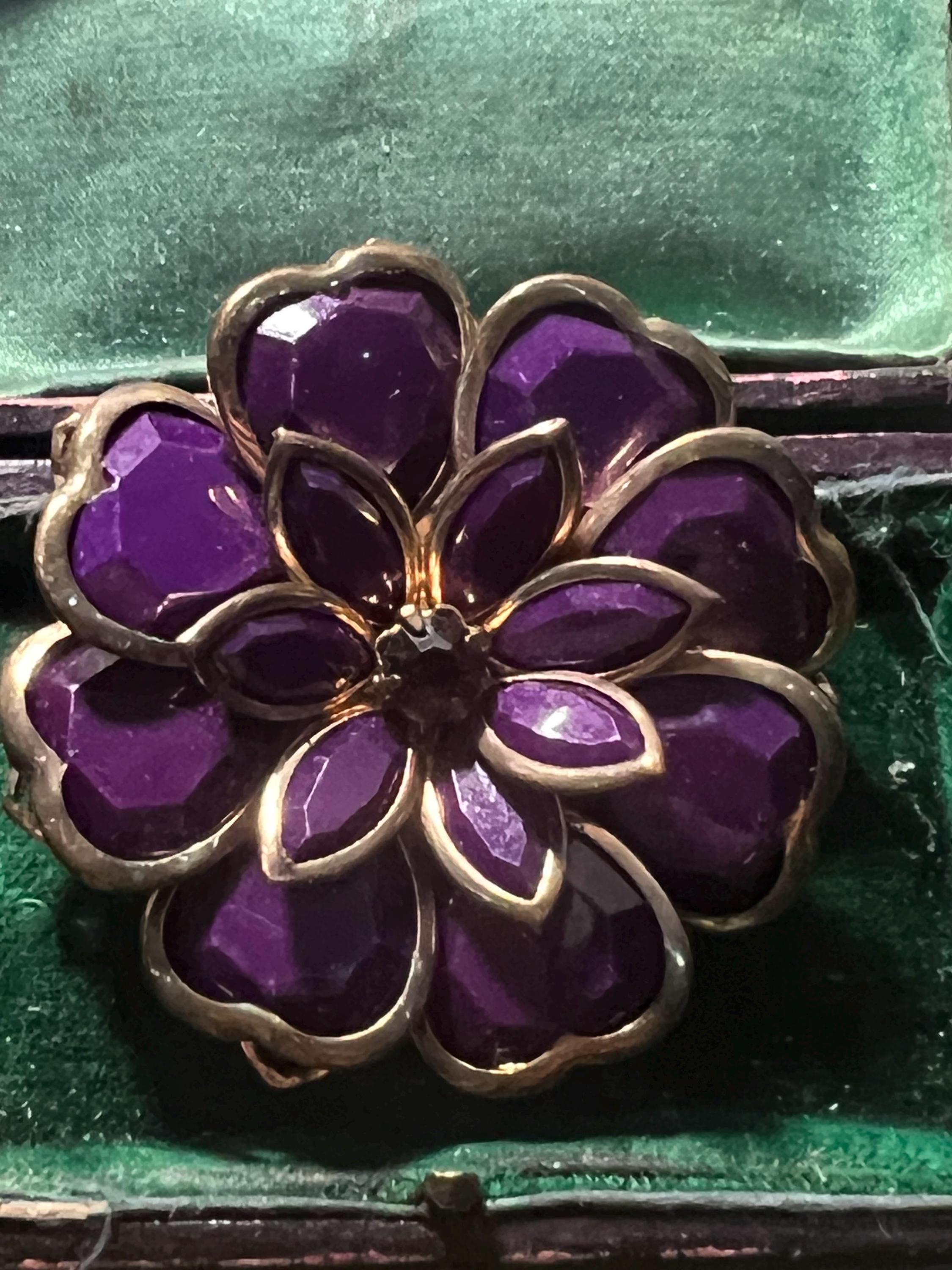 Striking Purple Lucite Flower - Etsy