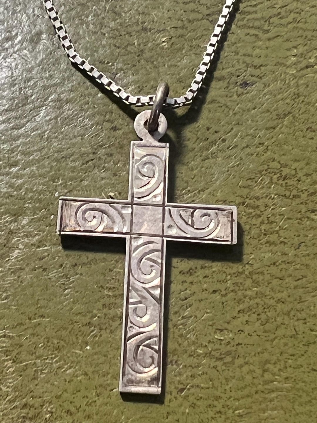 Lovely Solid Silver Cross on Chain - Etsy